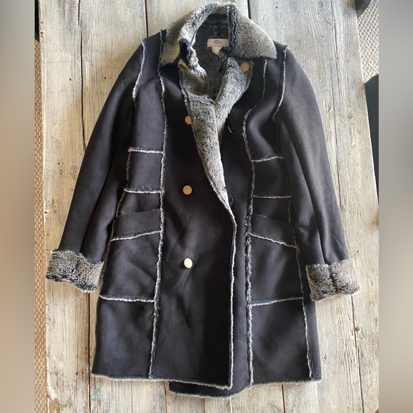 VENUS | Jackets & Coats | Venus Trend Bpc Faux Suede And Fur Blackgrey ...